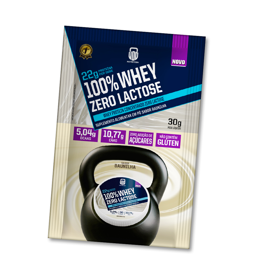 SACHÊ WHEY PROTEIN 100% CONCENTRADO ZERO LACTOSE 30G BAUNILHA – WOD ...