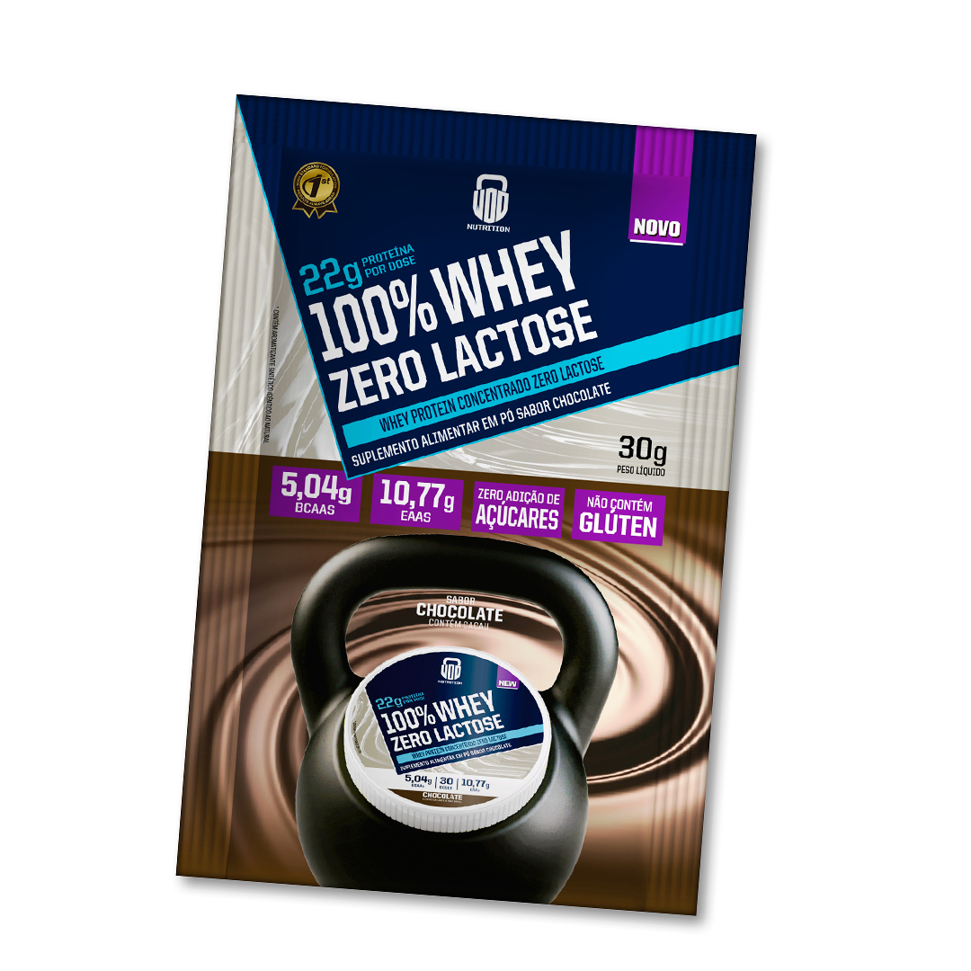 SACHÊ WHEY PROTEIN 100% CONCENTRADO ZERO LACTOSE 30G- WOD NUTRITION ...