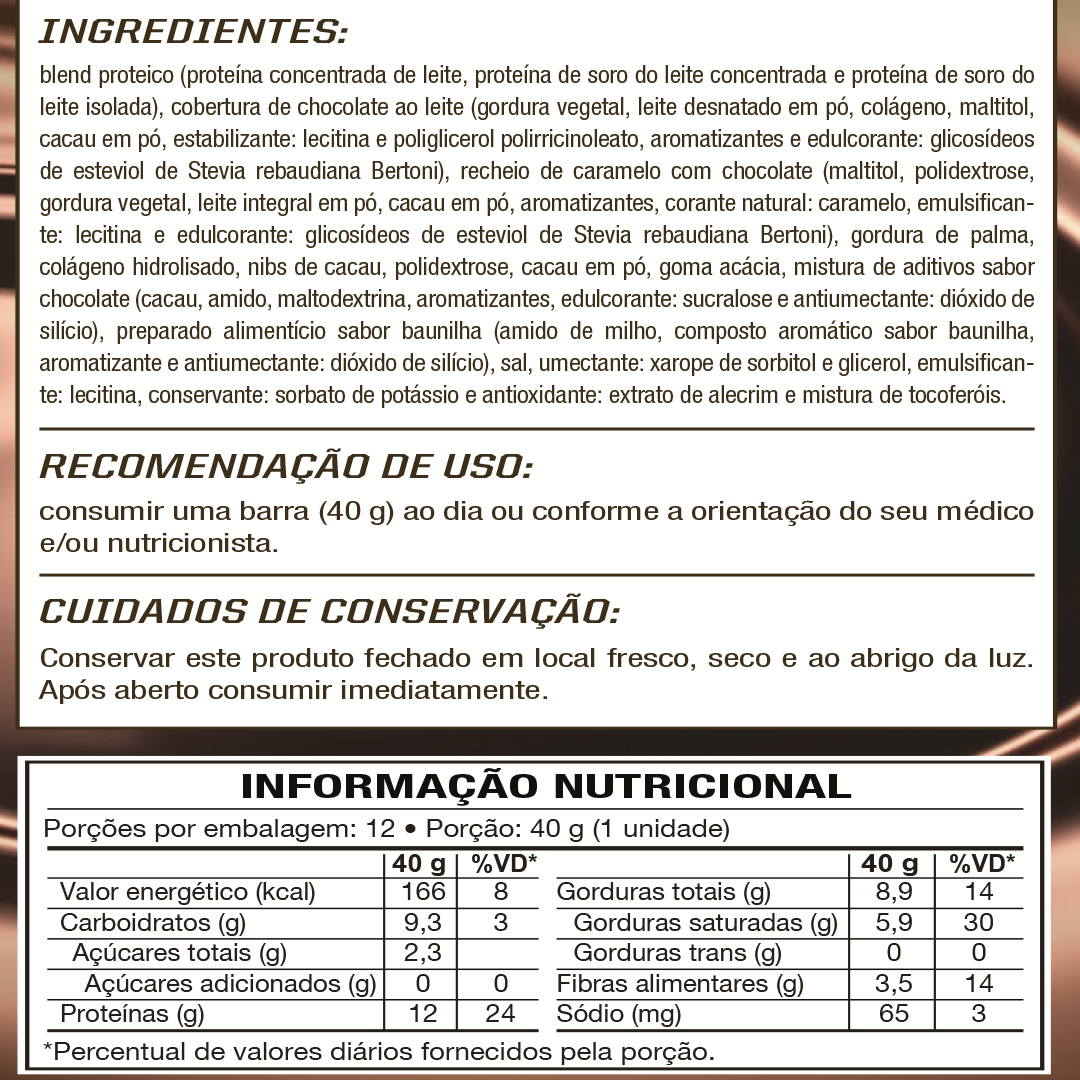 WOD GOURMET PROTEIN BAR BRIGADEIRO CAIXA 12 UNI - Wod Nutrition