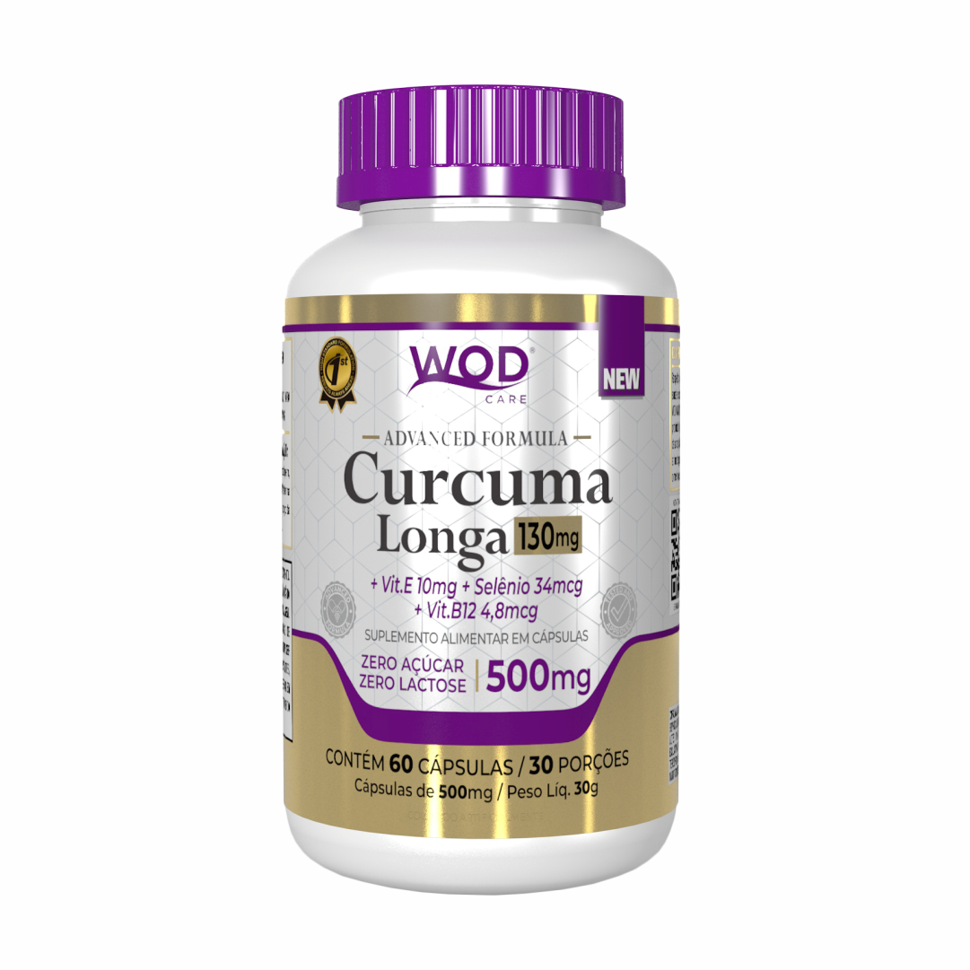 Curcuma Longa 130mg +Vit.E 10mg + Selênio 34mcg + Vit.B12 4,8 mcg (60 ...